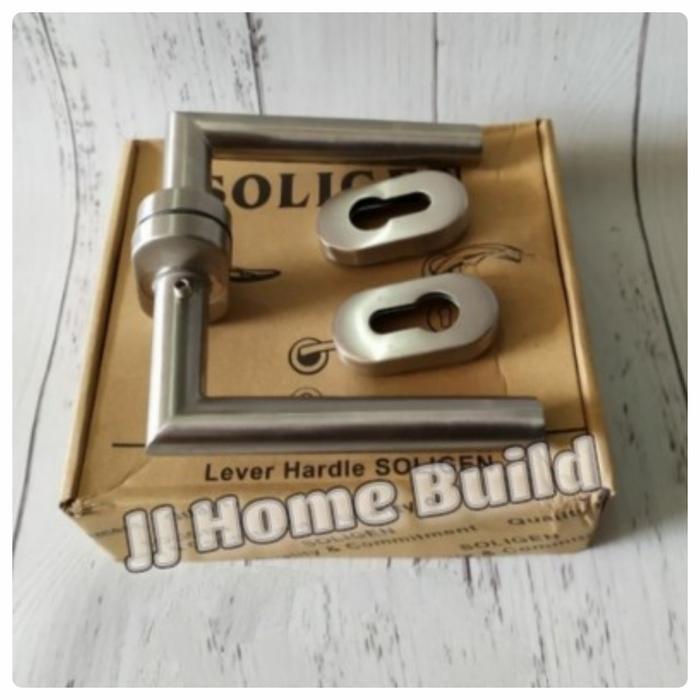 Jual Gagang Tarikan Lever Handle Pintu Aluminium + Body Kunci Aluminium ...