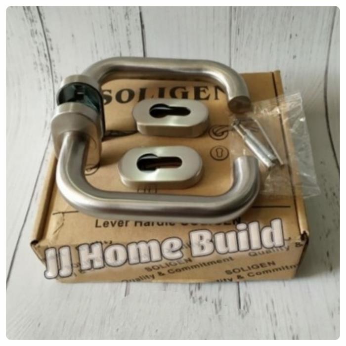 Jual Gagang Tarikan Lever Handle Pintu Aluminium + Body Kunci Aluminium ...