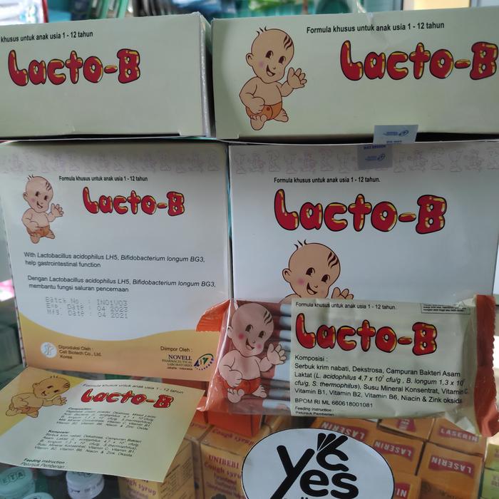Jual Lacto-B Saset Probiotik untuk diare Pencernaan 1 - 12 tahun anak ...
