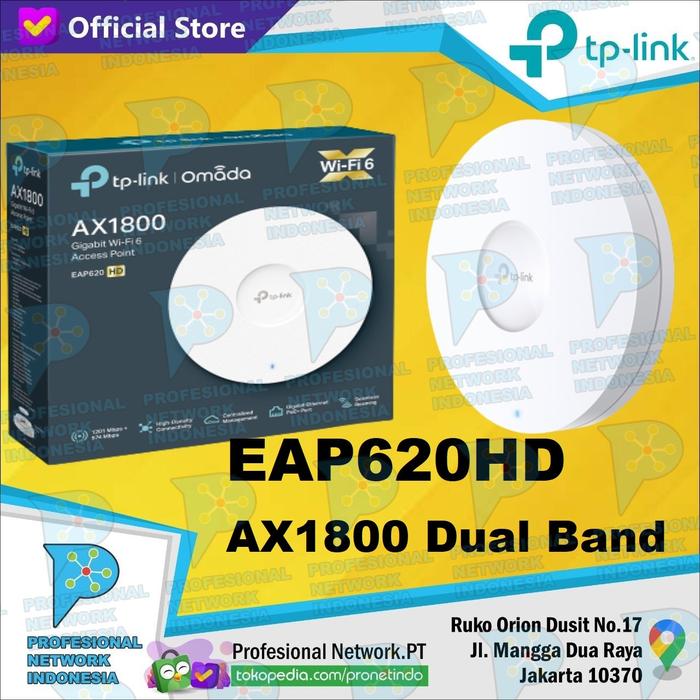 Promo TP-Link EAP620 HD AX1800 Wireless Dual Band Ceiling Mount AP ...