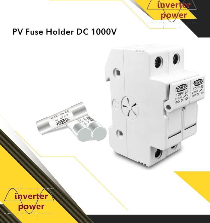 Jual DC Fuse Holder 1P 10x38mm DC 1000V TOMZN Tegangan Tinggi Dan FUSE ...