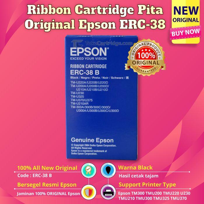 Jual Ribbon TMU220 TMU 220 ERC 38 ERC38 Black Pita Printer Epson TM ...