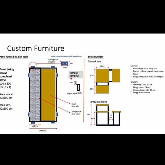 Jual BEKAF Custom Meja Kursi dan Panel Dinding | Pesanan ANG-Jakarta ...
