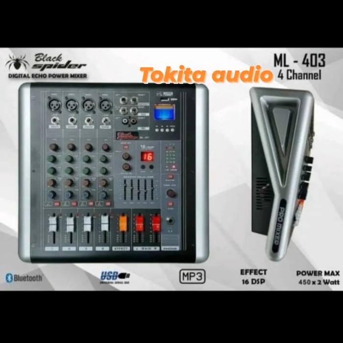 Jual POWER MIXER BLACK SPIDER ML 403 POWER BLACKSPIDER ML403 4 CHANNEL ORI - Jakarta Utara ...