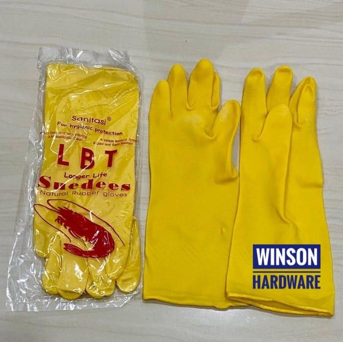 Jual Sarung Tangan Karet Kuning Lobster - Rubber Gloves LBT Cap Udang ...