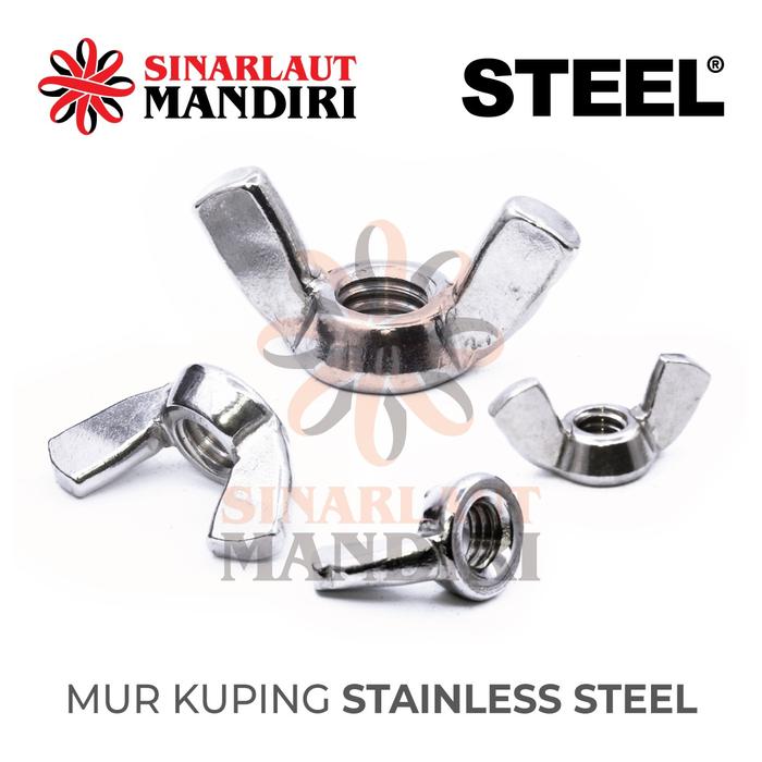 Jual Mur Kuping Stainless Steel / Mur Kupu Kupu / Wing Nut SS M 3 ...