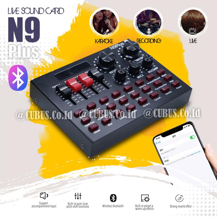 Promo Sound Card N9 Plus Bluetooth Audio Mixer SoundCard Dua Channel in ...