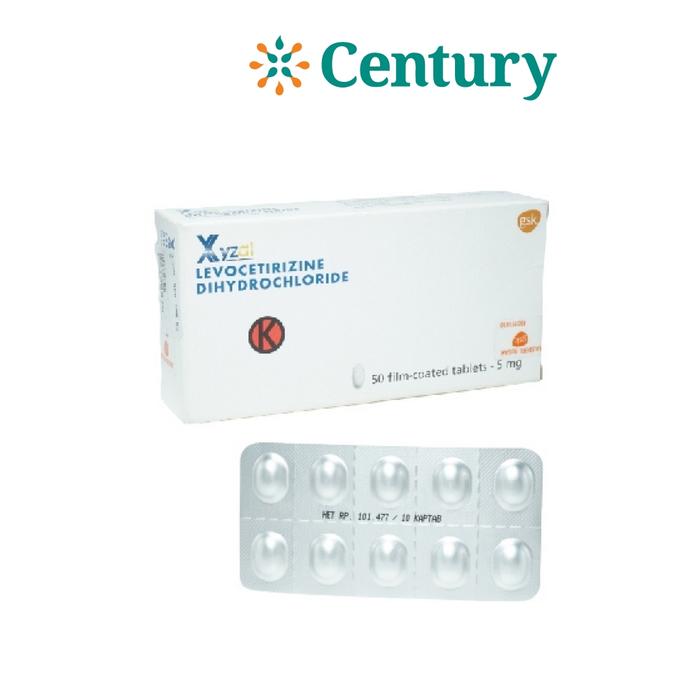 Jual XYZAL 5 MG 1 STRIP ISI 10 TAB/LEVOCETIRIZINE HCL/OBAT ALERGI ...