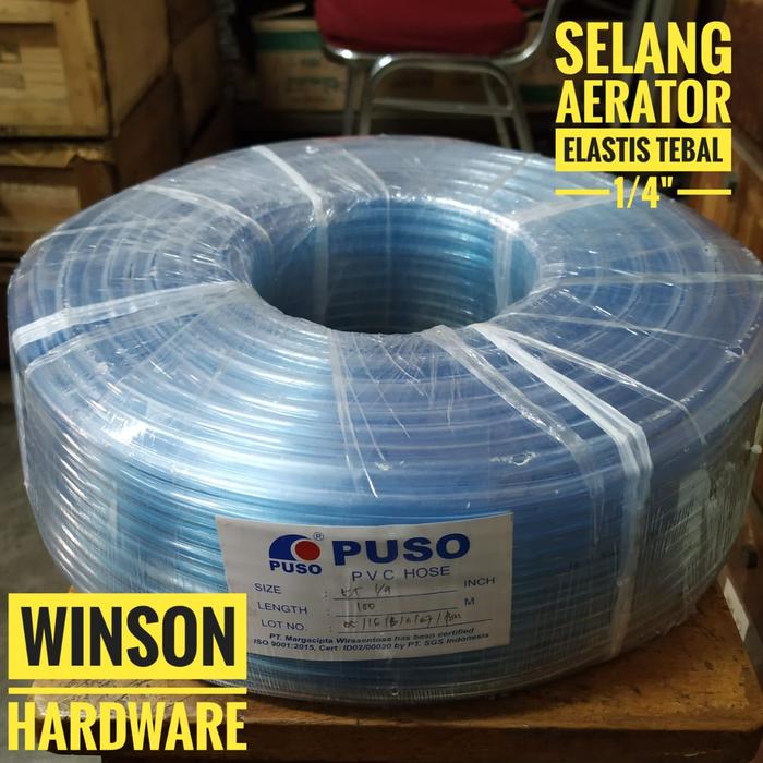 Jual Selang Elastis Tebal PUSO 1/4" Roll 100m Bening Air Waterpass ...