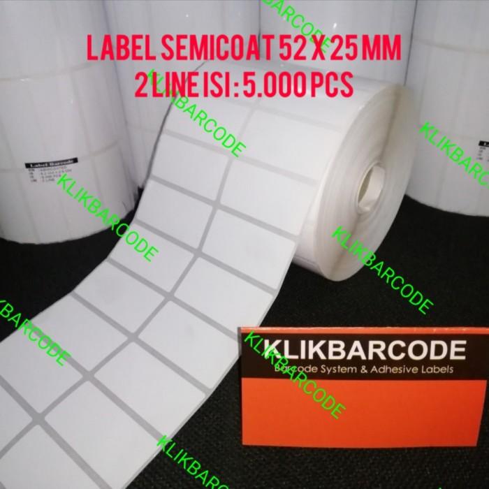 Jual STIKER LABEL BARCODE SEMICOATED 52x25 | 52 X 25 ISI 5000pcs ...