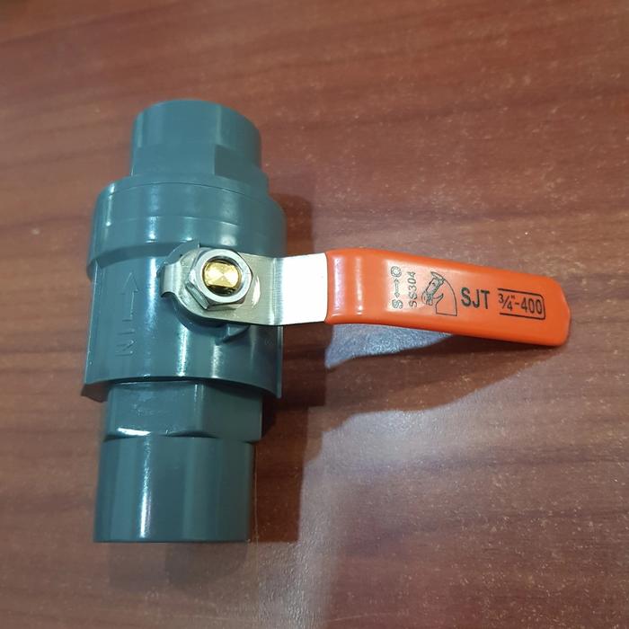 Jual SJT Ball valve PVC/ Stop Kran gagang besi 3/4 " inch - Kota Bandar Lampung - SB Tools ...