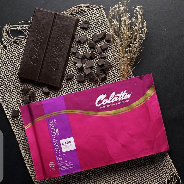 Jual Colatta Dark Chocolate Compound 1 kg/ Coklat Batangan 1 kg Colatta ...