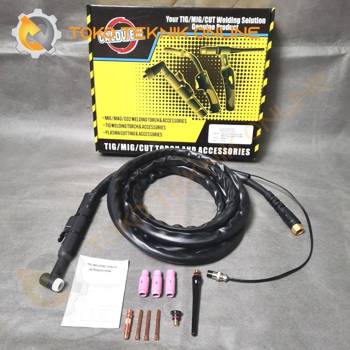 Jual TIG TORCH / STANG ARGON WHOLE TYPE WP26 SET 4M MODEL TEKAN ...