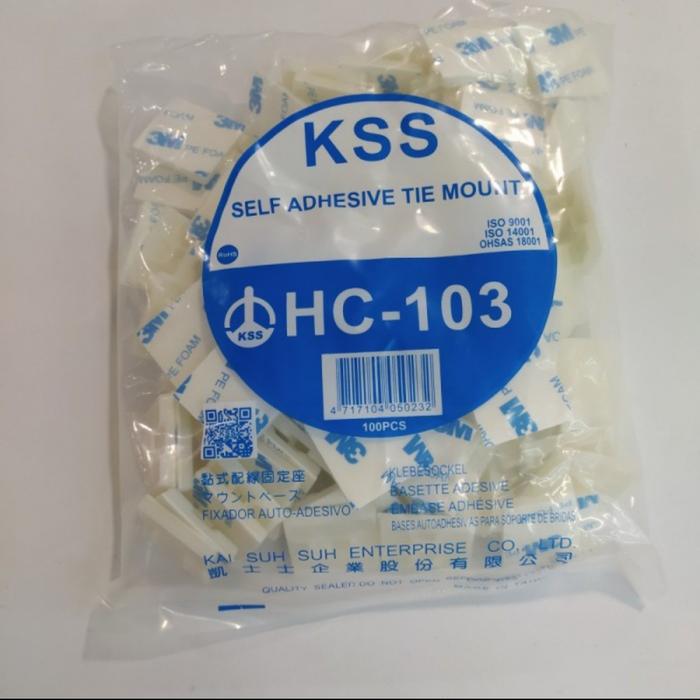 Jual KSS Self Adhesive Tie Mount HC 103 Ukuran: 29.2 x 29.2 x 5.4mm ...