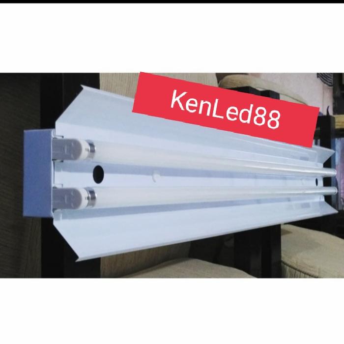 Jual Kap Lampu T8 TKO 2x36/2x16w Housing TL Neon Led 120cm Isi 2Lampu ...