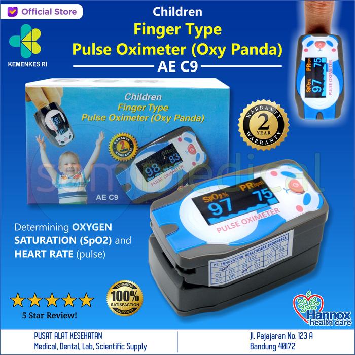 Promo Hannox OLED Finger Pulse Oximeter for Children ( OXY PANDA ) Cicil 0% 3x - Kota Bandung ...