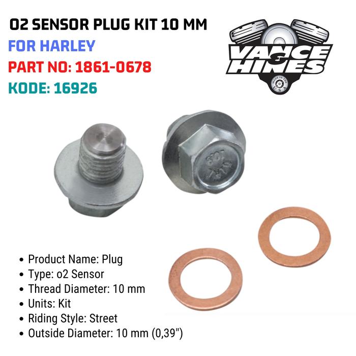 Jual VANCE HINES O2 SENSOR PLUG KIT 10 MM FOR HARLEY 1861-0678 KODE ...