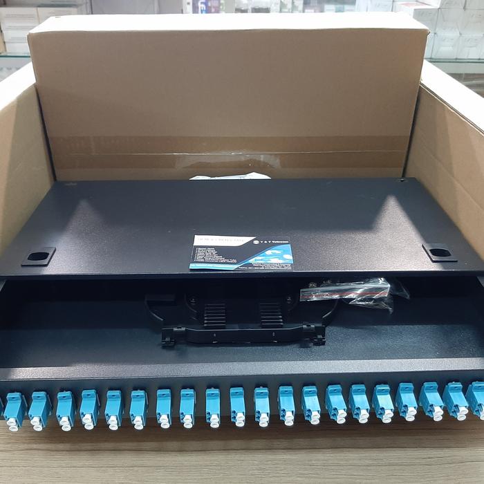Jual ODF OTB RACK 24 CORE LC UPC SINGLE MODE FIBER OPTIK HITAM ...