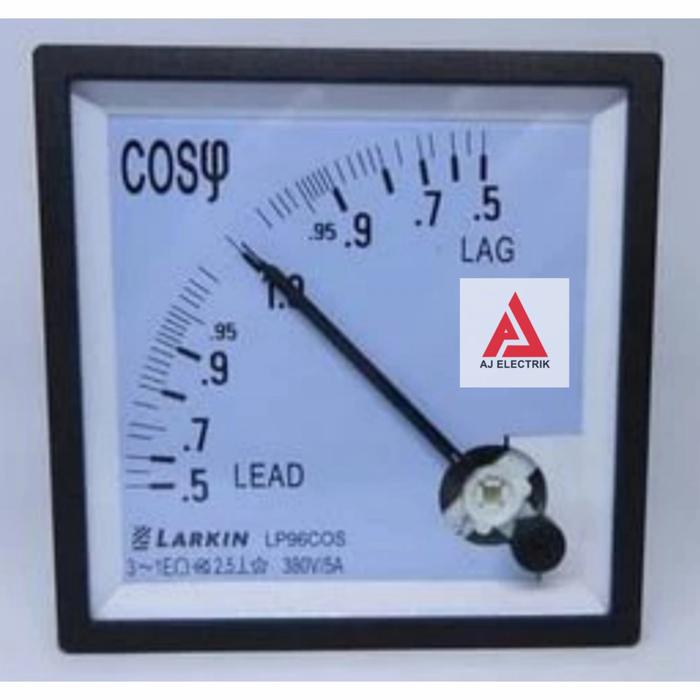 Jual Larkin Analog Power Factor Meter 3P/380V LP96COS / Cos Phi Meter ...