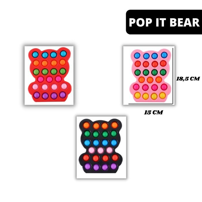 Jual Simple Dimple Pop It Fidget Toy Mainan Educational Anak - Beruang ...