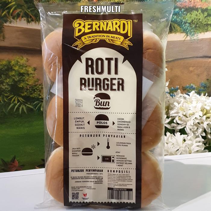 Jual Roti burger polos bernardi/roti burger bun benardi /roti burger ...