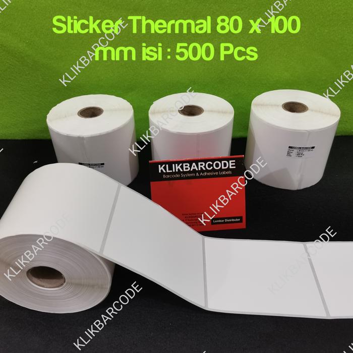 Jual 500 Pcs Label Barcode 80 x 100 Kertas Sticker Thermal 80x100 mm - Kota Semarang ...