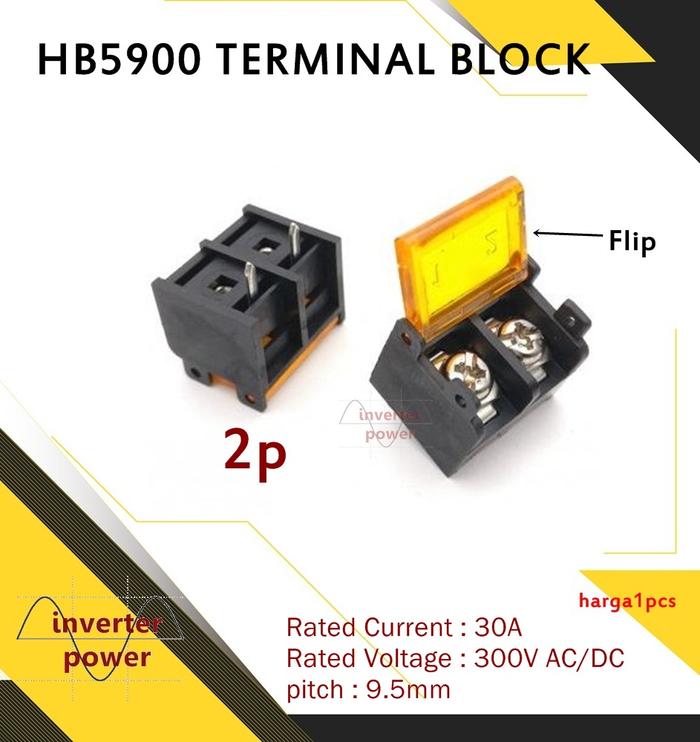 Jual 2 Pin 2P Terminal Block HB 9500 Pitch 9.5mm HB9500 Konektor Blok ...