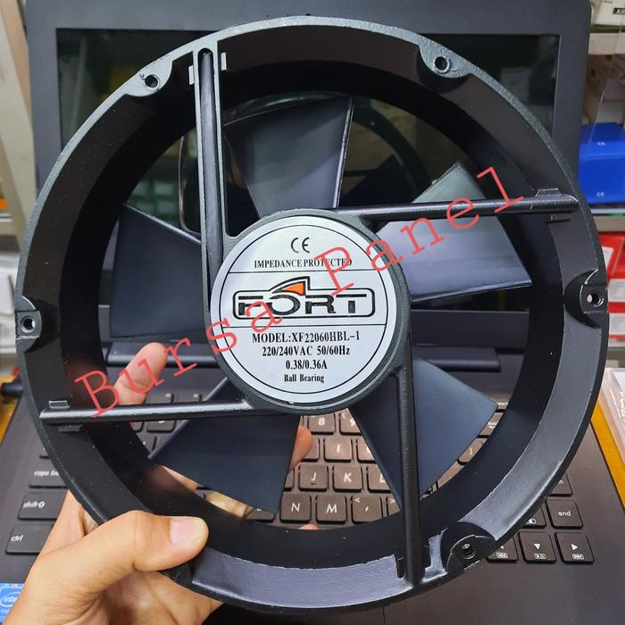 Jual panel cooling fan 8 inch bulat ball bearing XF22060HBL-1 fort ...