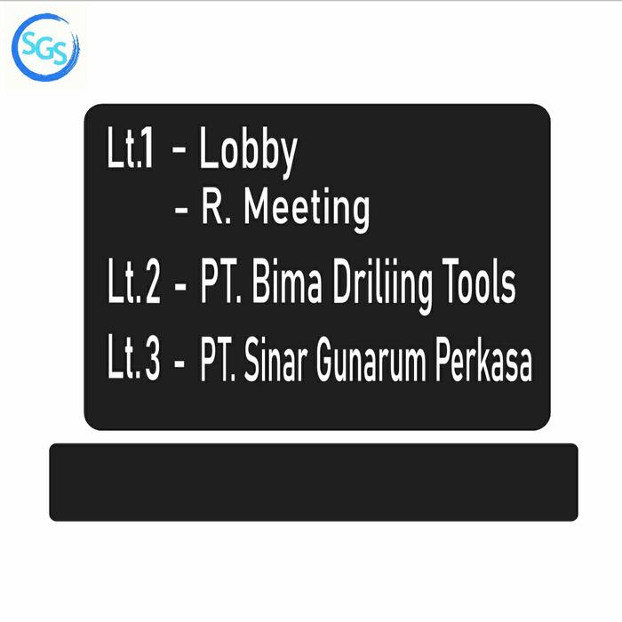 Jual Sign Nama Perusahaan Standing Acrylic Signboard UV Print - Jakarta ...