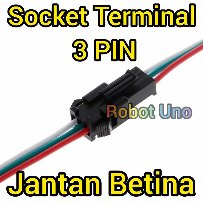 Jual Socket Terminal 3 PIN Kabel Jantan Betina - Kota Medan - Robot-Uno ...