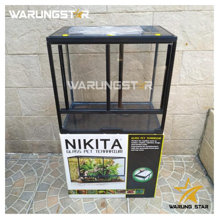 Jual AQUARIUM NIKITA TERRARIUM L 40 CM KHUSUS GOJEK GRAB / KANDANG REPTIL - Kota Tangerang ...