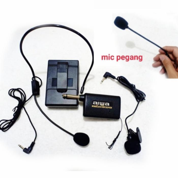 Jual lavalier mic jepit wireless clip on headset mikrofon aiwa microphone - Jakarta Barat ...