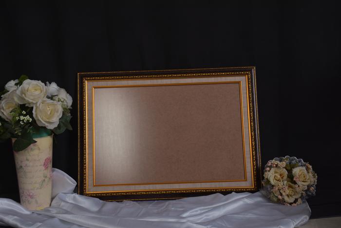 Jual Bingkai Foto 40x60 /40 x 60 cm Klasik pakai linen (M13) - Silver ...