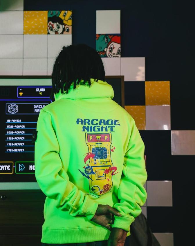 Jual READY FAITH X W.E X PAC-MAN "ARCADE NIGHT LIME GREEN" HOODIE - S ...