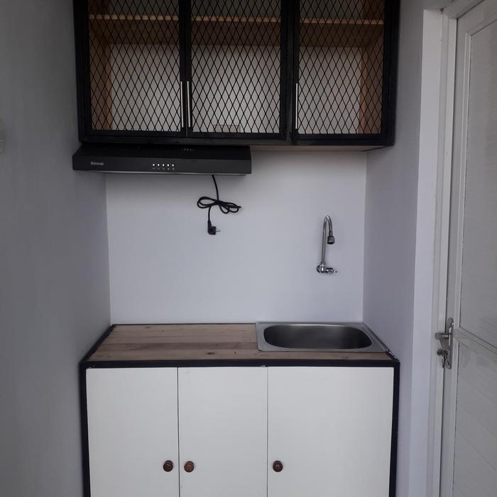 Jual Kitchen Set Industrial Besi dan Kayu Dapur Minimalis - Dapur Kecil ...