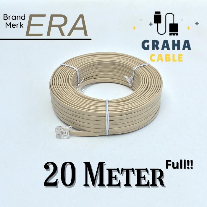 Jual Kabel Line Telepon + Pin RJ11 20 Meter - Jakarta Timur - Graha ...