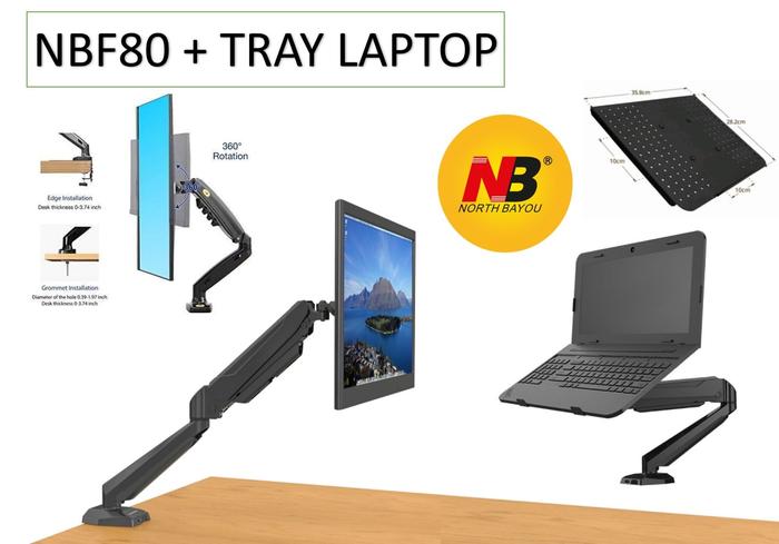 Jual Bracket Brecket Braket Monitor pc NBF80 Dan Tray Laptop - Jakarta ...