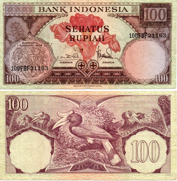 Jual Uang Kertas 100 Rupiah Seri Bunga (Tahun 1959) AUNC - Kota Tangerang Selatan - VE Stall ...