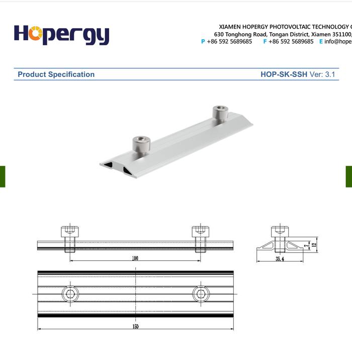 Jual Hopergy Rail Outer Splice Joiner Mounting Solar PV Module Panel Surya - Jakarta Utara ...