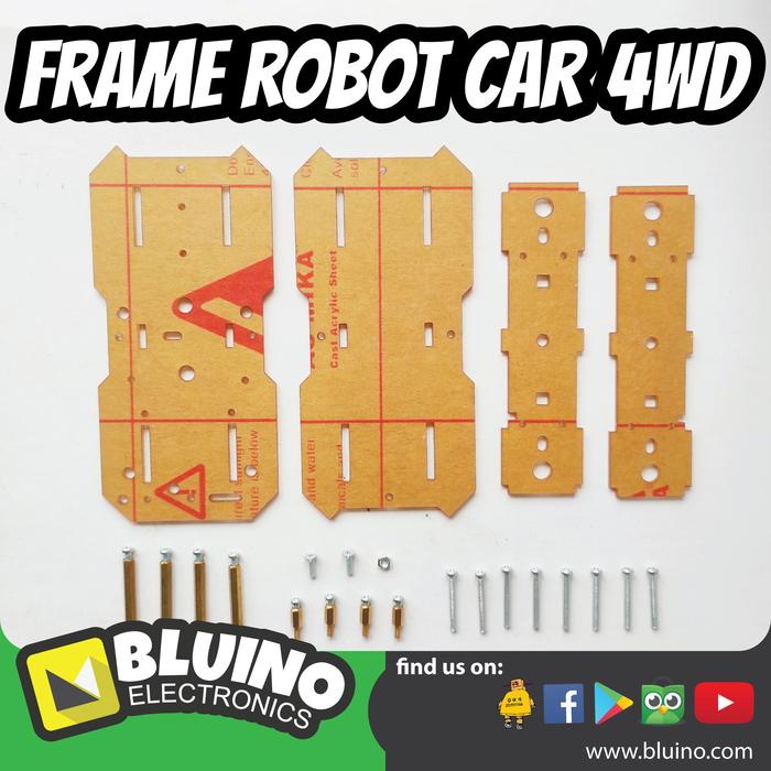 Jual Frame Robot Car 4WD Chassis Body Acrylic - Kab. Bekasi - Bluino ...