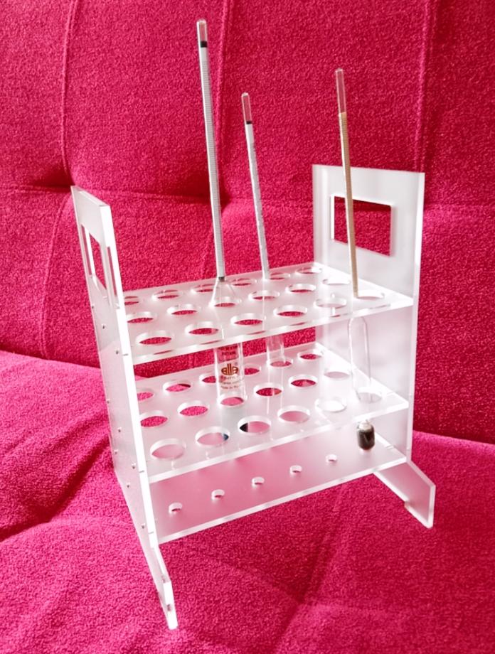 Promo Rak Stand untuk Hydrometer 18 Hole Cross Acrylic Hydrometer Rack ...
