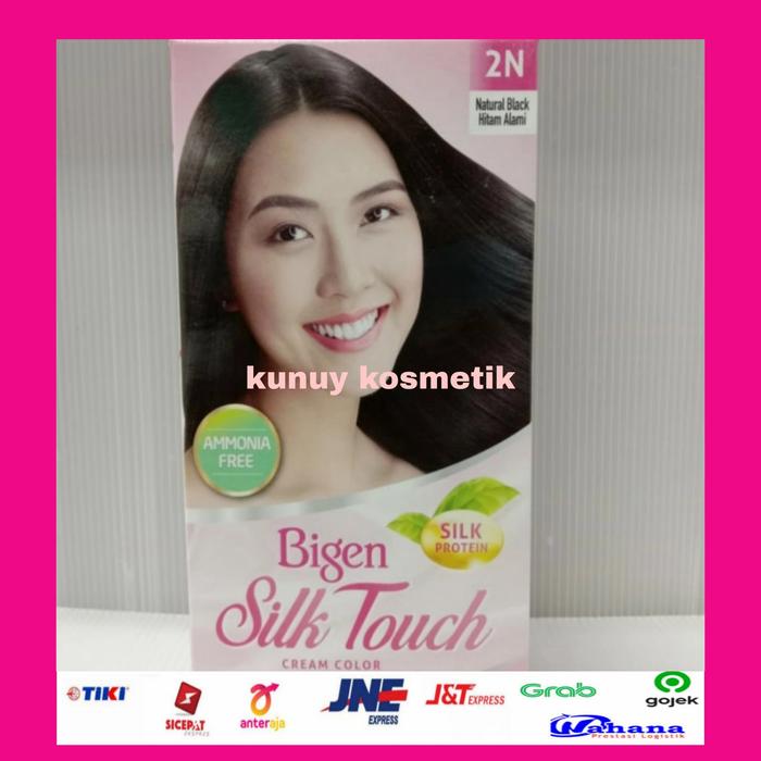 Jual cat rambut hoyu bigen slik touck natural black 2N hitam alami ...