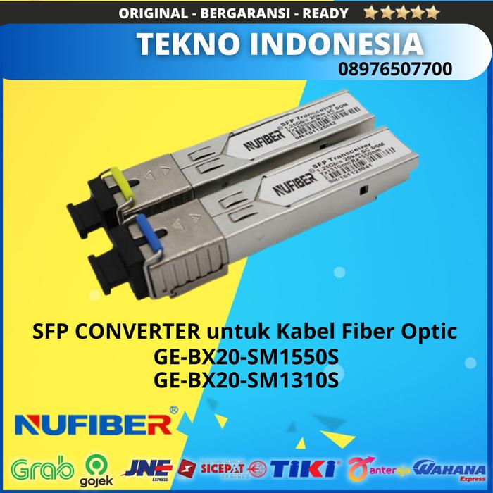 Jual SFP Converter SC 1Gbps Singlemode Simplex SM 20km Transceiver FO ...