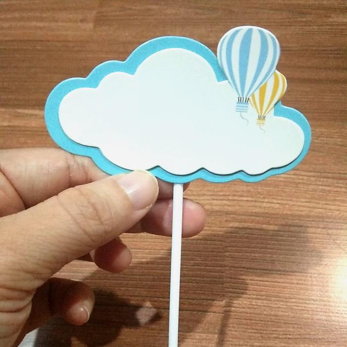 Jual Cake topper custom topper hiasan kue rainbow star balloon awan ...
