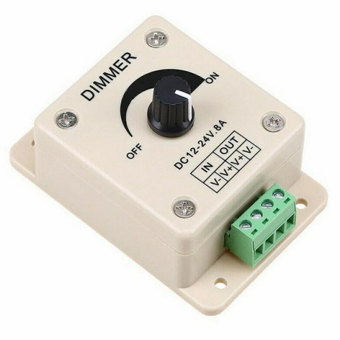 Jual Dimer DC Casing Putih PWM Control Speed Led Putaran 12-24Volt 8 ...