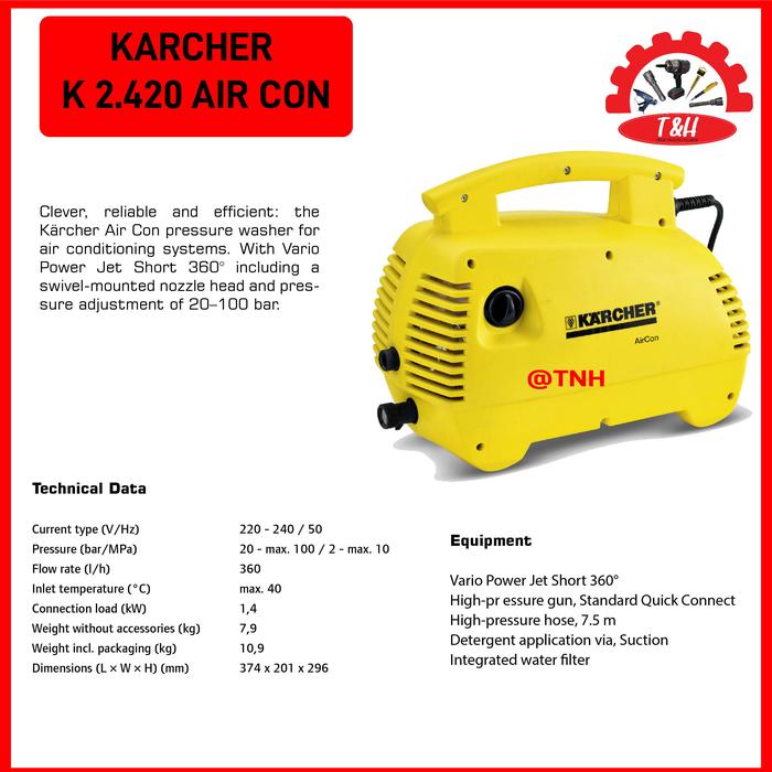 Jual Mesin Steam Cuci AC | Karcher K 2.420 AIR CON | High Pressure ...