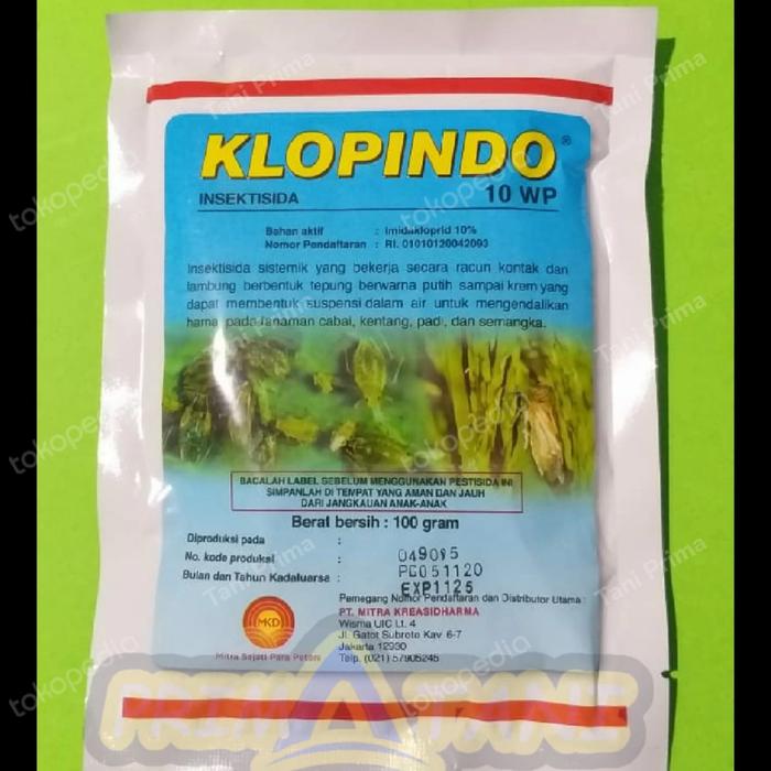Jual insektisida klopindo 10 wp 100gr - Kab. Wonosobo - PRIMA TANI93 | Tokopedia