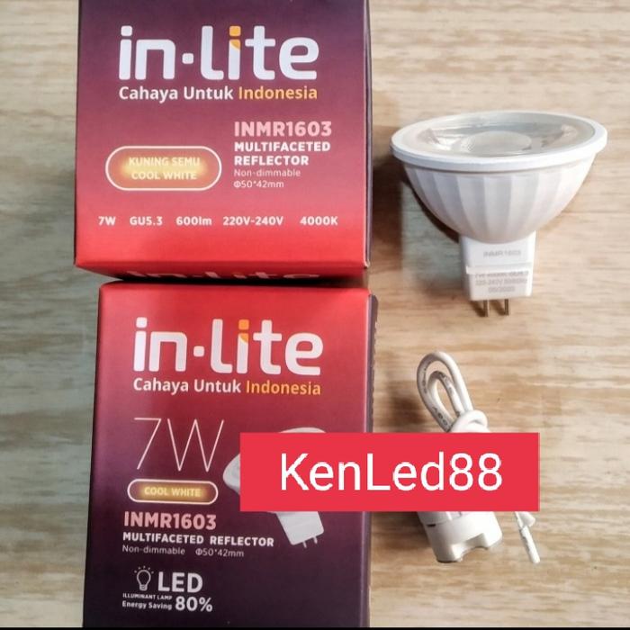 Jual Lampu Sorot Spotlight Led MR16 7W INLITE COB 4000K Mr16 Natural ...