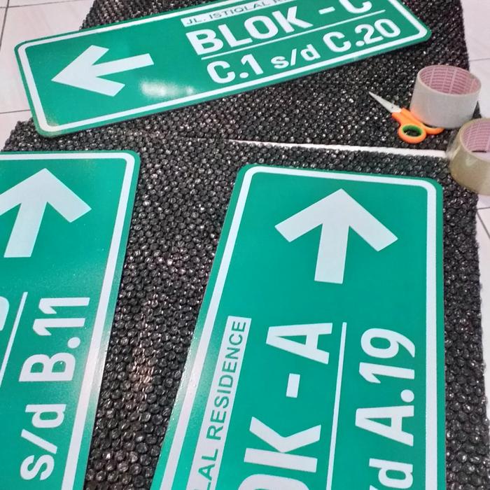 Jual Rambu / Tanda / Signage Papan Nama Jalan Plat ACP Size P 60cm x L ...
