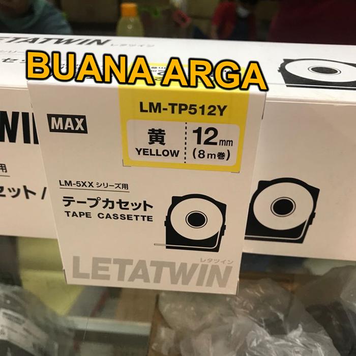 Jual Tape Label Letatwin Max LM-TP512 Kuning / Putih untuk LM-550A LM ...